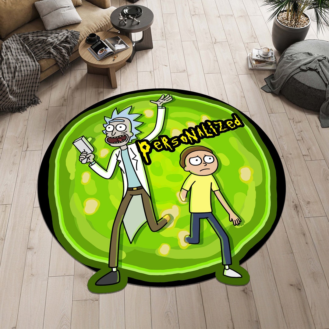 Rick and Mort Rug,portal Rug,personalized Rug,colorful Rug,legend Rug ...