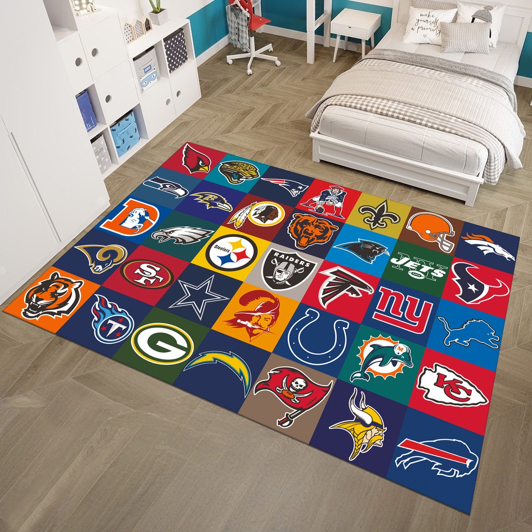 American Football Rug,sport Rug,cool Rugs,kids Room Rug,custom Rug ...