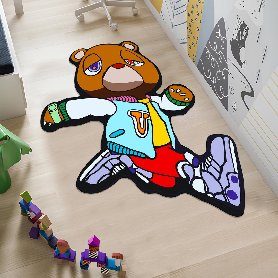 Kanye West,kanye West Rug,bear Rug,musıc Rug,colorful Rug,custom Rug ...