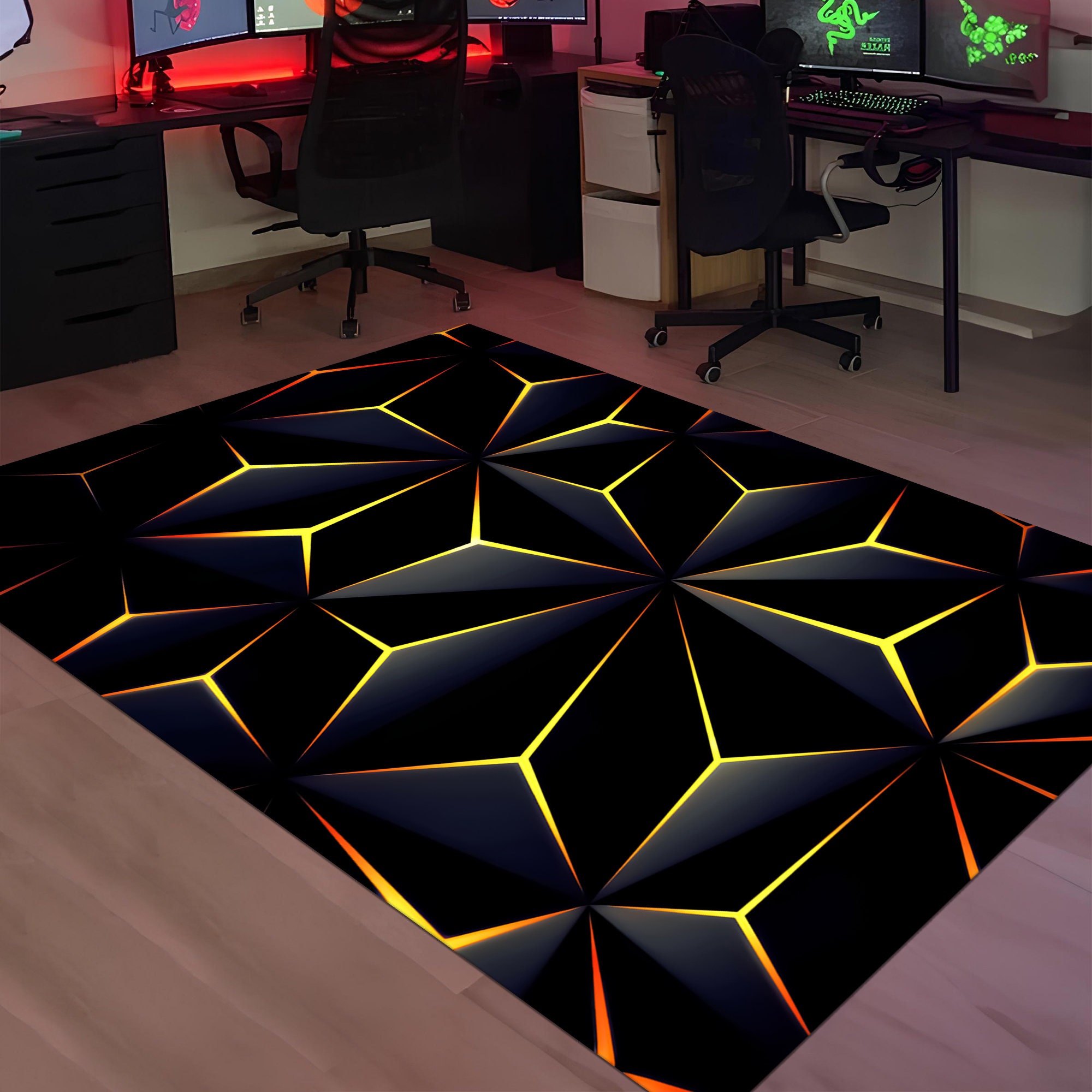 Geometric Rug,gamer Rug,gaming Rug,game Rug,colorful Rug,play Room Rug ...