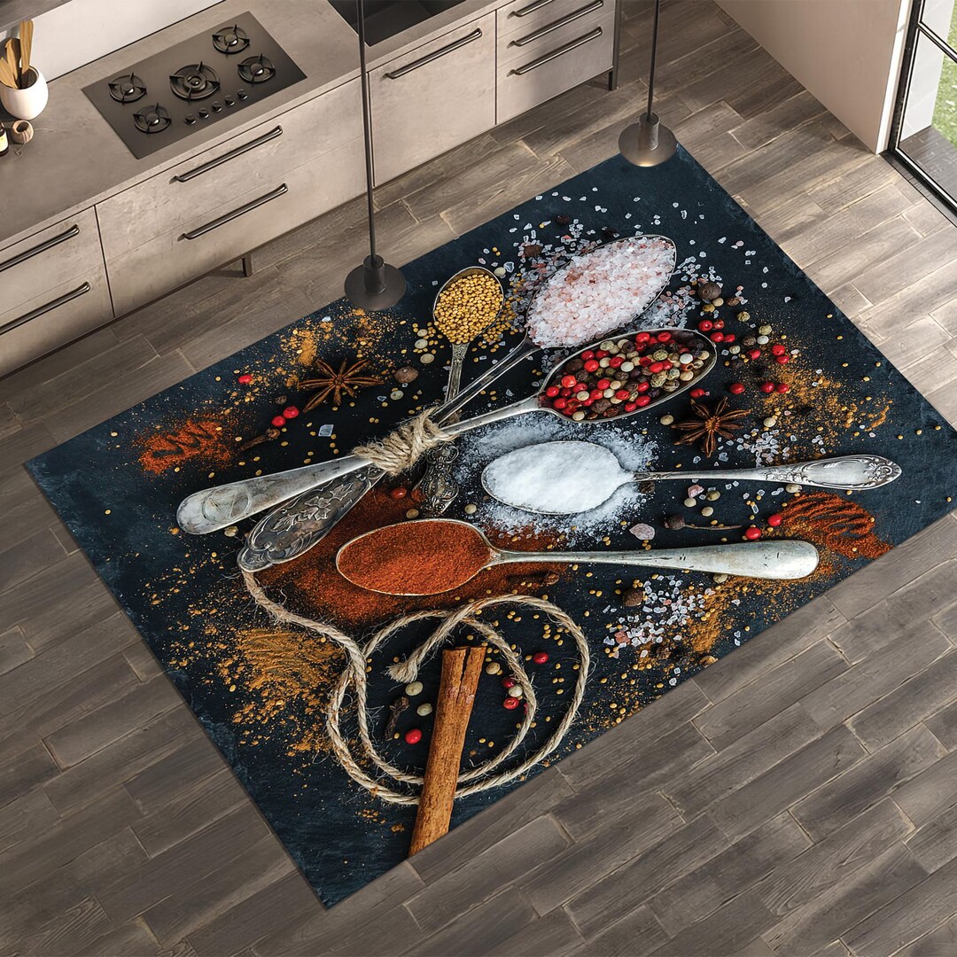 Spices Rug,colorful Rug,rugs for Kitchen,kitchen Runner Rug,kitchen Mat ...