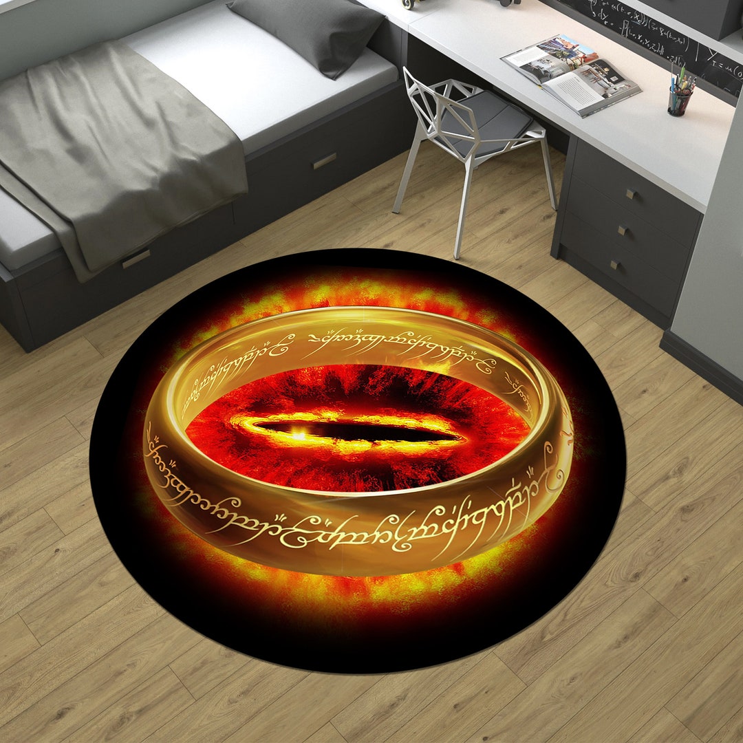 LOTR Rug,sauron Rug,round Rug,movie Rug,rings Rug,red Rug,popular Rug ...