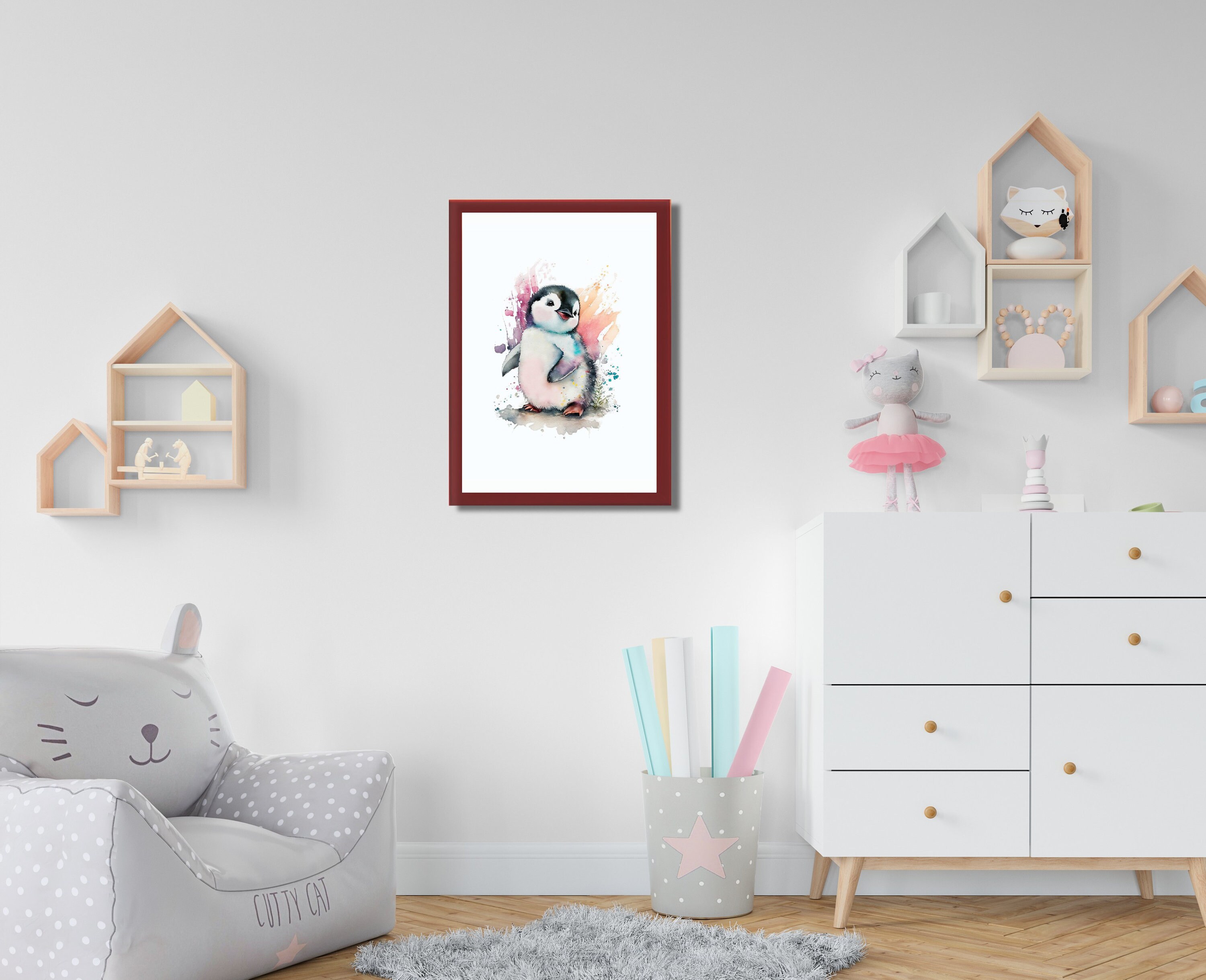 Penguin Printable Wall Art Nursery Animal Wall Art Penguin Wall Art ...
