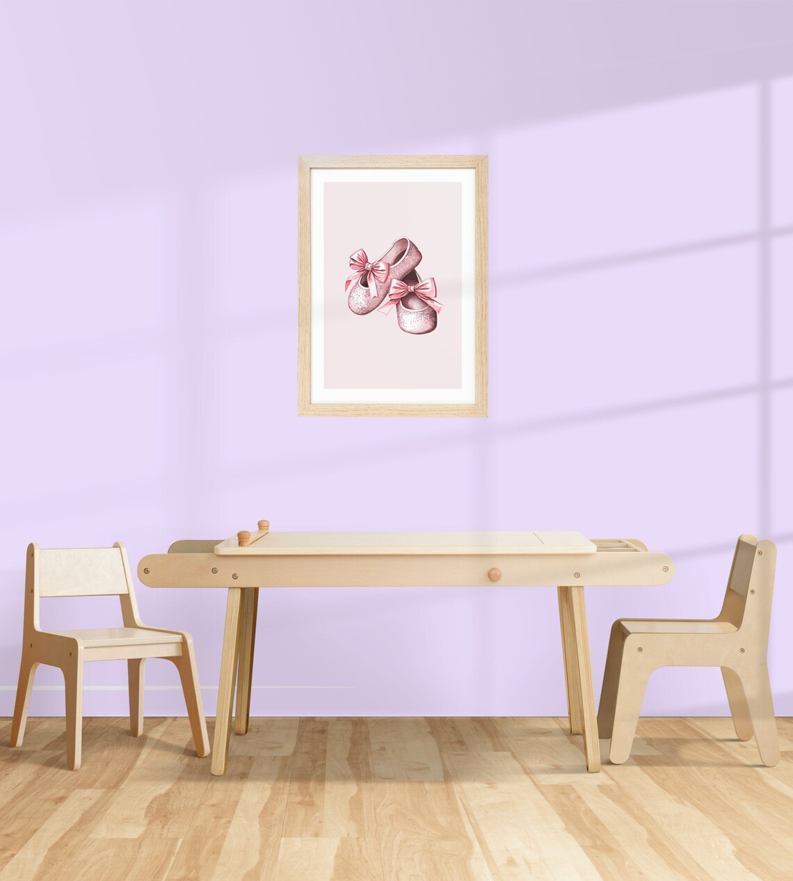 Glittering Ballerina Slippers Wall Art Ballet Slippers Wall Art Pink ...