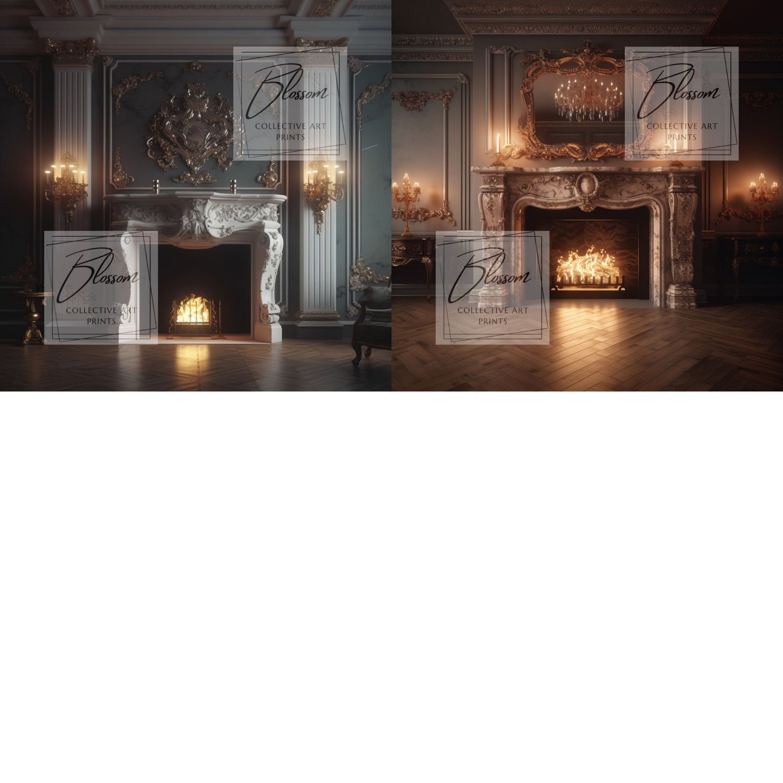 10 X Digital Backdrops, Classic Elegance Grand Fireplaces, Fireplace ...