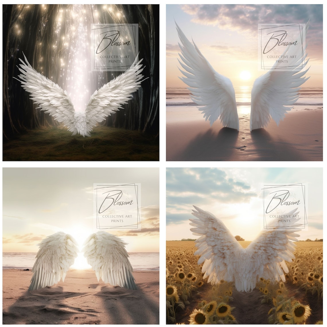 15 X Digital Backdrops, Elegant Angel Wings Background, Wing Digital ...