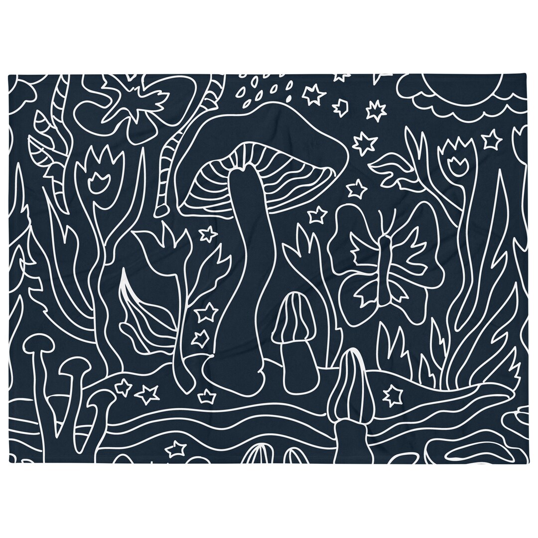 Shroomy Throw Blanket Liminal Spaces Clothing - Etsy