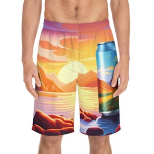 Beer Funny Men's Board Shorts Swim Trunks AOP - Etsy