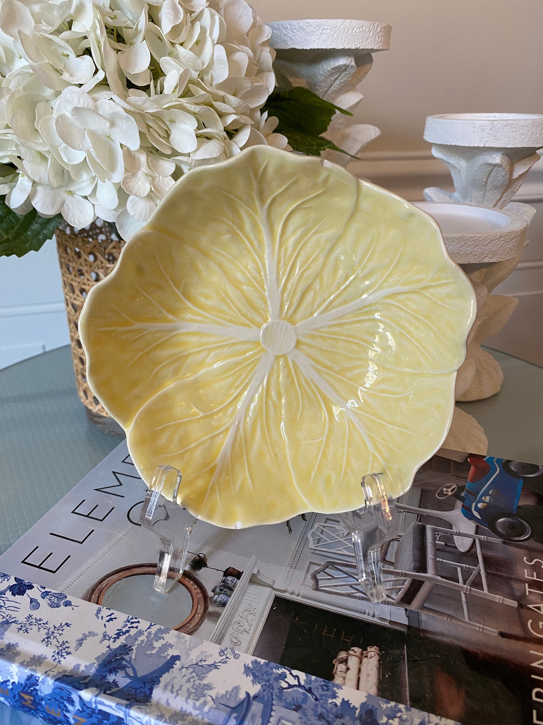Bordallo Pinheiro Yellow Cabbageware Bowl - Etsy