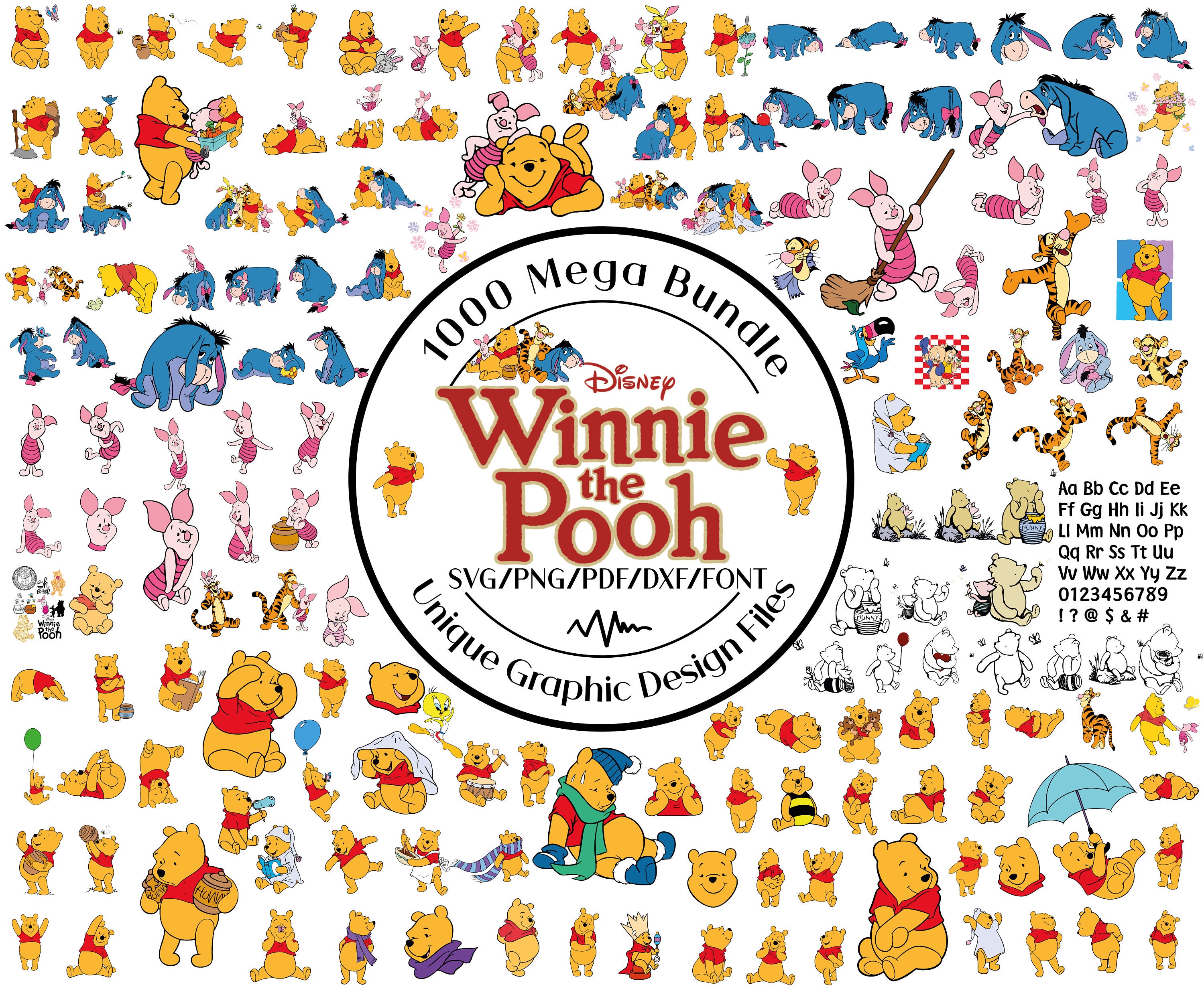 Winnie the Pooh SVG Bundle Pooh Svg Layered bundle Winnie - Etsy España