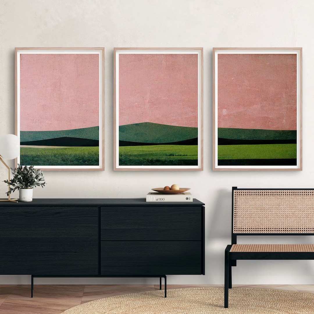 Colorful Pastel Printable Wall Art Set of 3 Minimalist - Etsy
