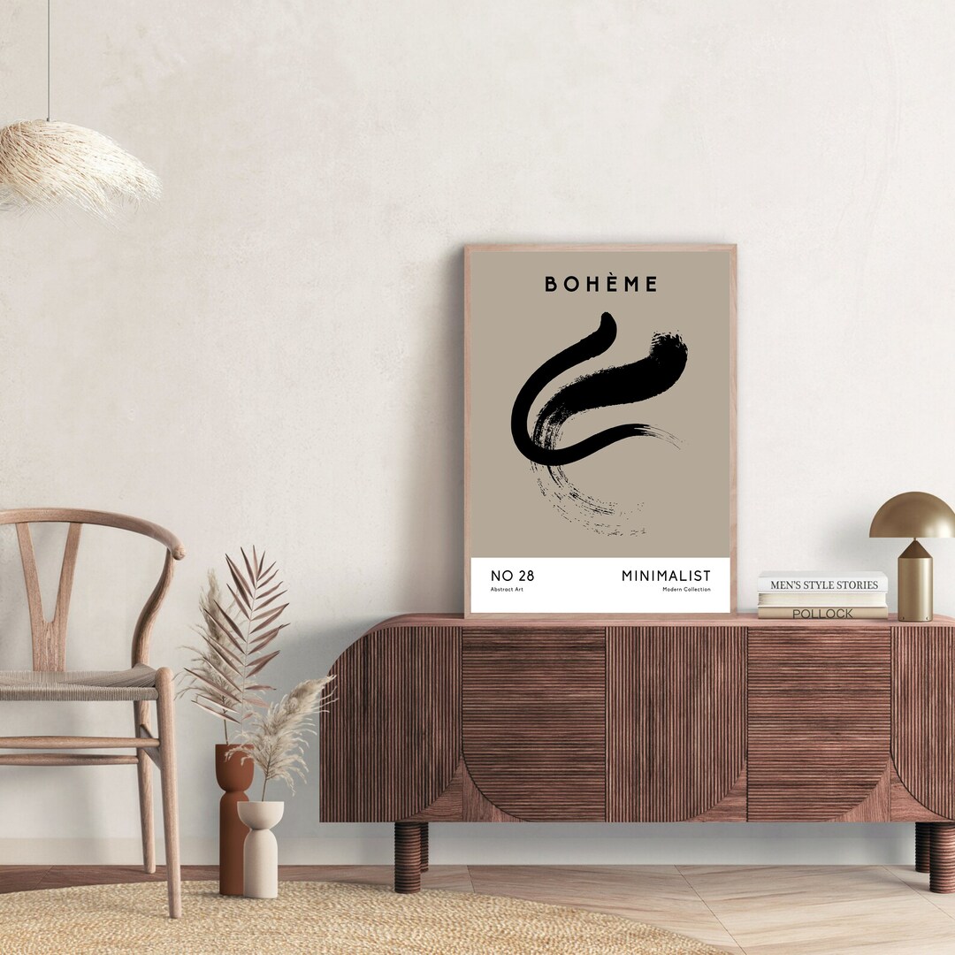 Simplicity Line Minimalist Printable Wall Art, Boheme Contemporary Wall ...