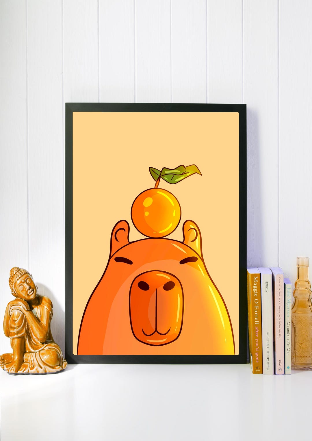 Capybara Poster Capybara Meme Art High Quality Canvas Prints Vibing and ...