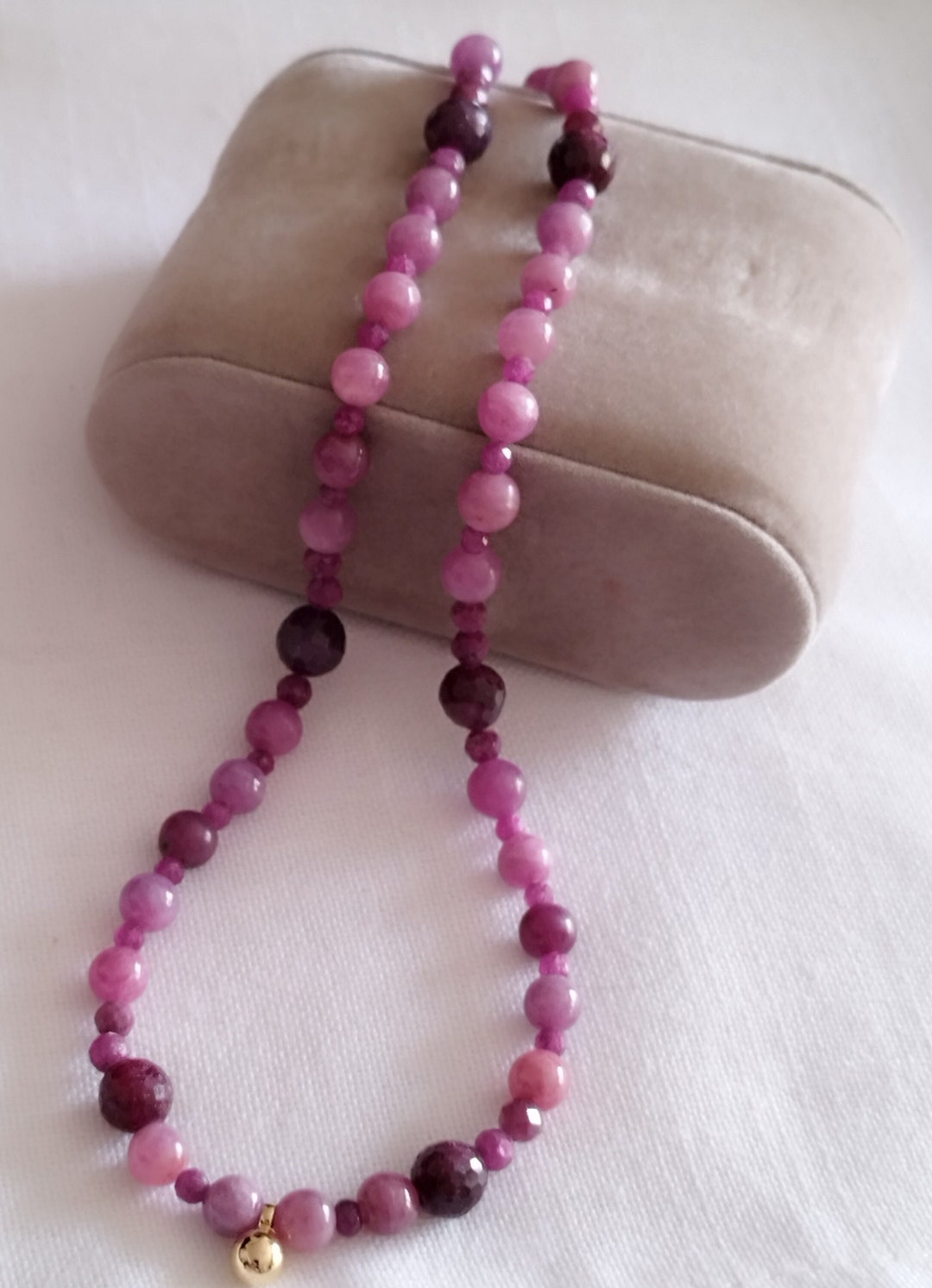 Real Ruby Necklace Dark Saturated Red to Pink Hues - Etsy