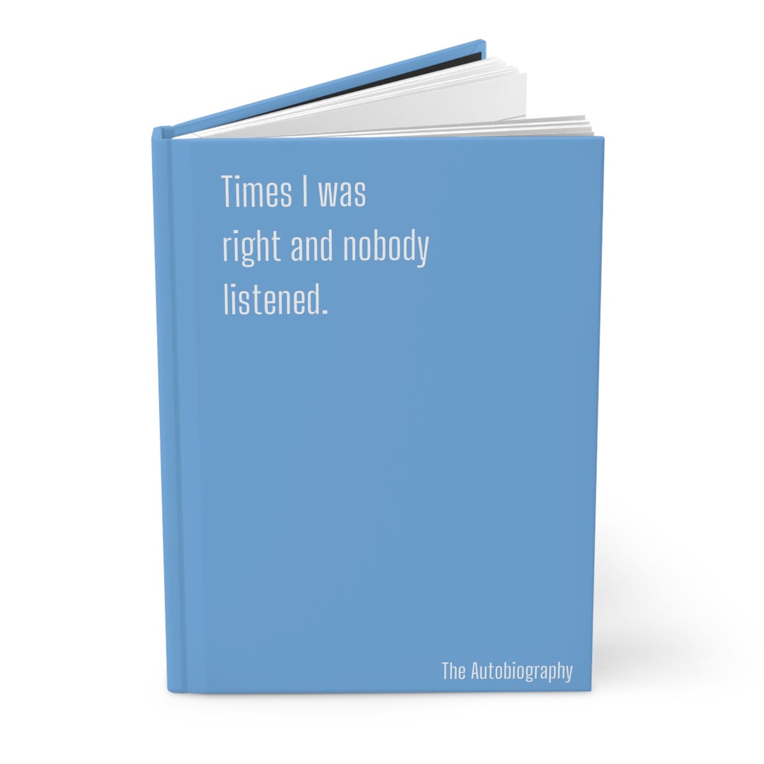 Funny "times I Was Right" Hardcover Journal, Gag Gift - Etsy