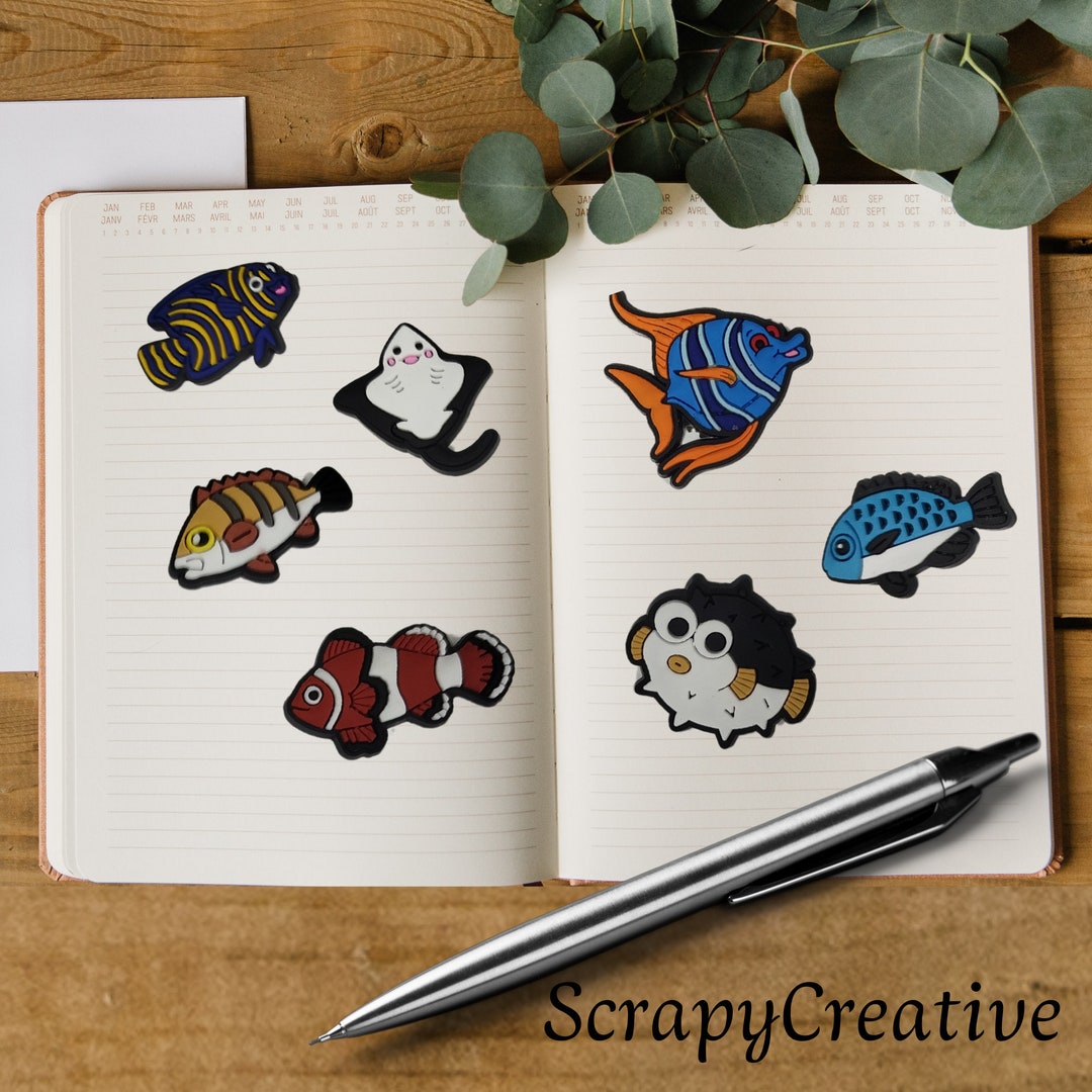 2D Soft Resin Subject to Stick for Scrapbooking, Fish Theme, Clown Fish ...
