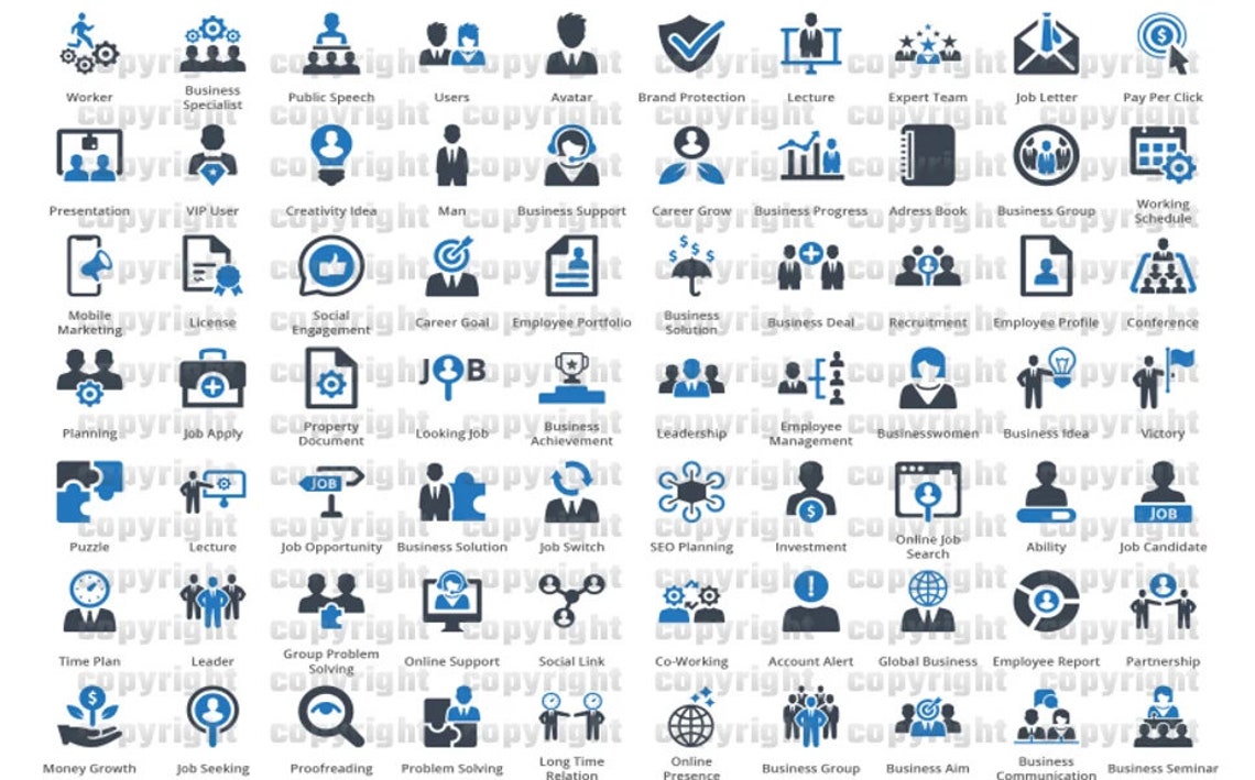 10000 Business Professional Icon Set Pack - Etsy