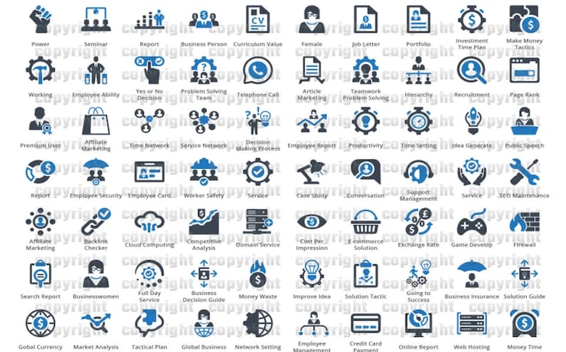 10000 Business Professional Icon Set Pack - Etsy