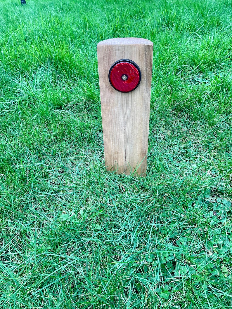 Push in Ground Boundary Verge Post, Optional Reflector - Etsy UK