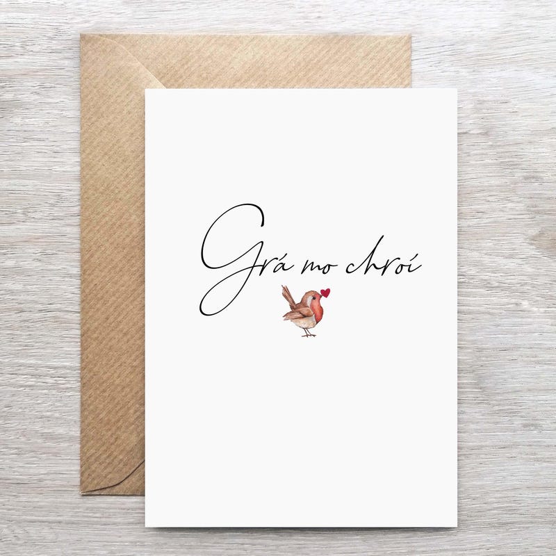 Irish Language Love Card - Etsy UK