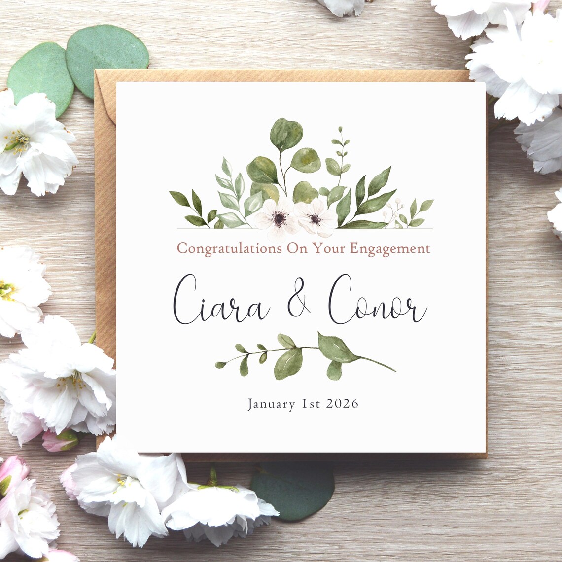 Personalised Engagement Card for Couple. Card for Engagement, Irish ...