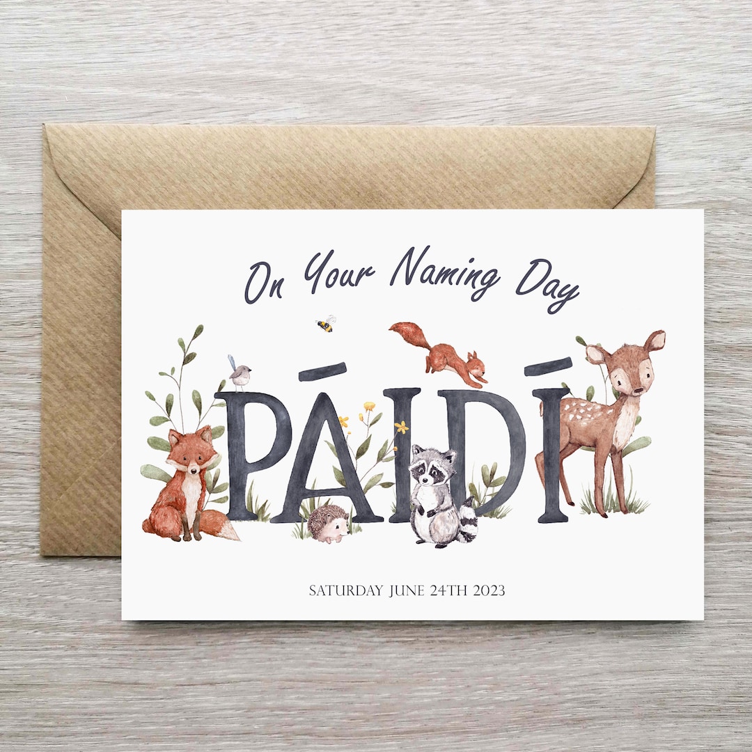 Boys Personalised Naming Day Card, Boys Personalised Name Day Card ...