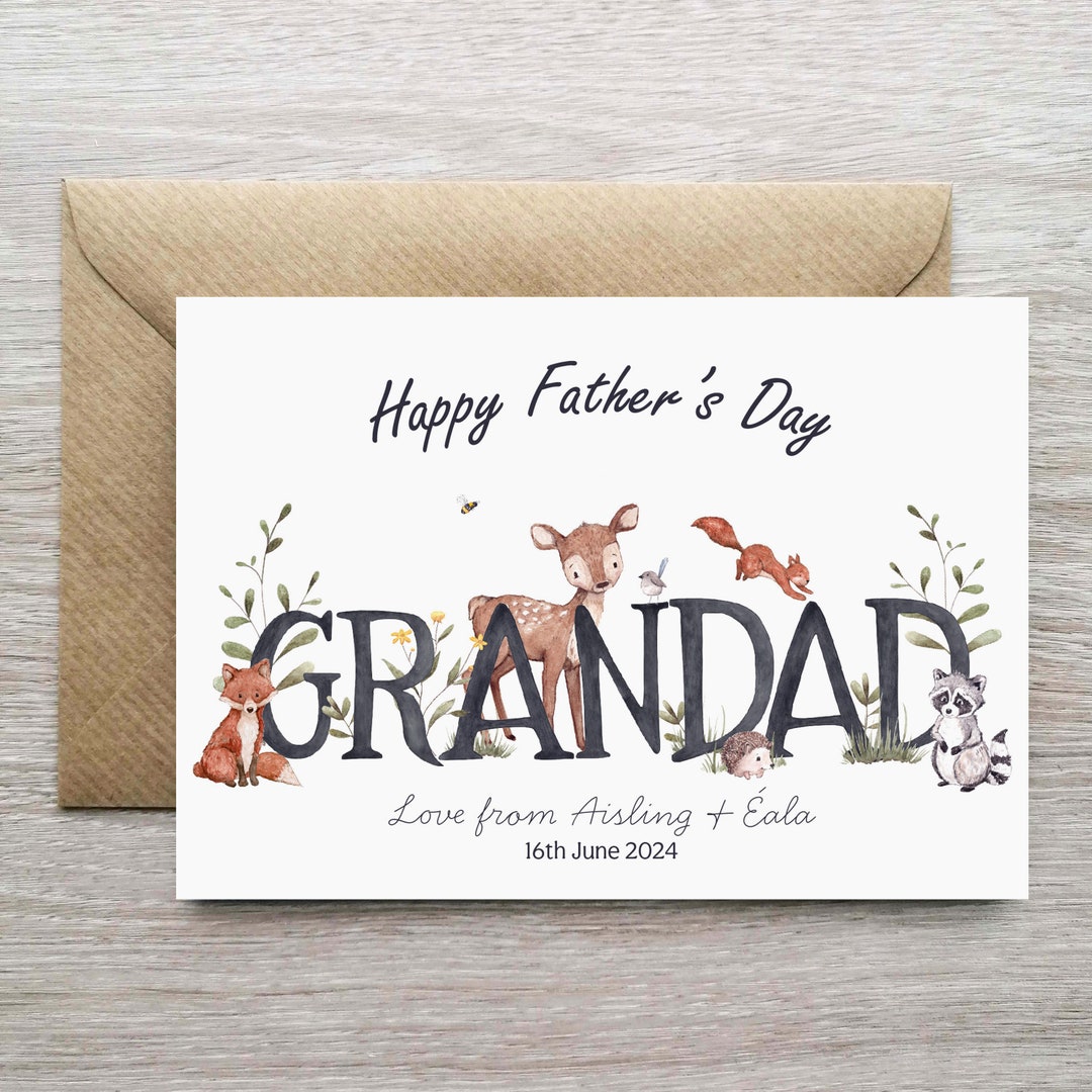 Father's Day Card for Grandad, Personalised Father's Day Card From ...