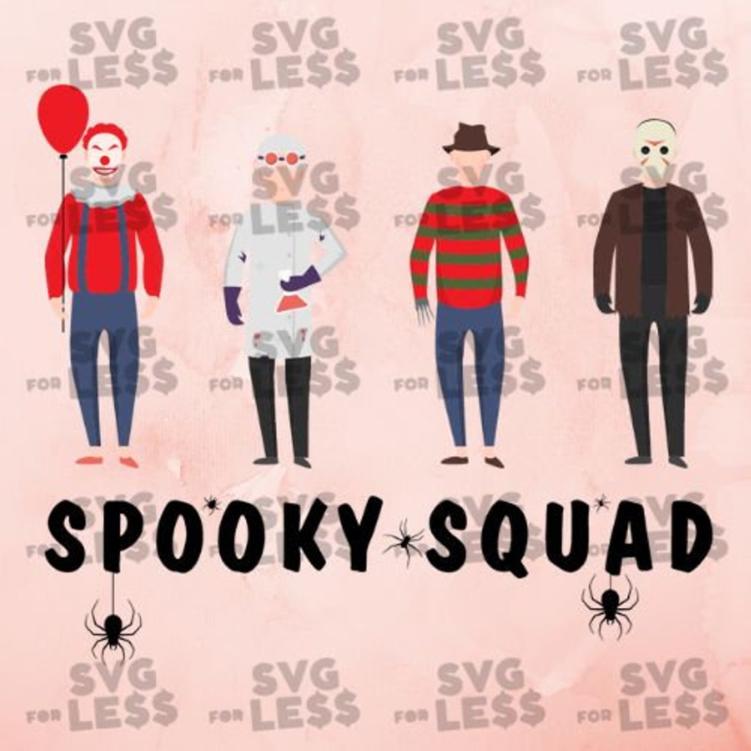 Halloween Spooky Squad SVG File for Cricut, Funny Svg, Halloween Svg ...