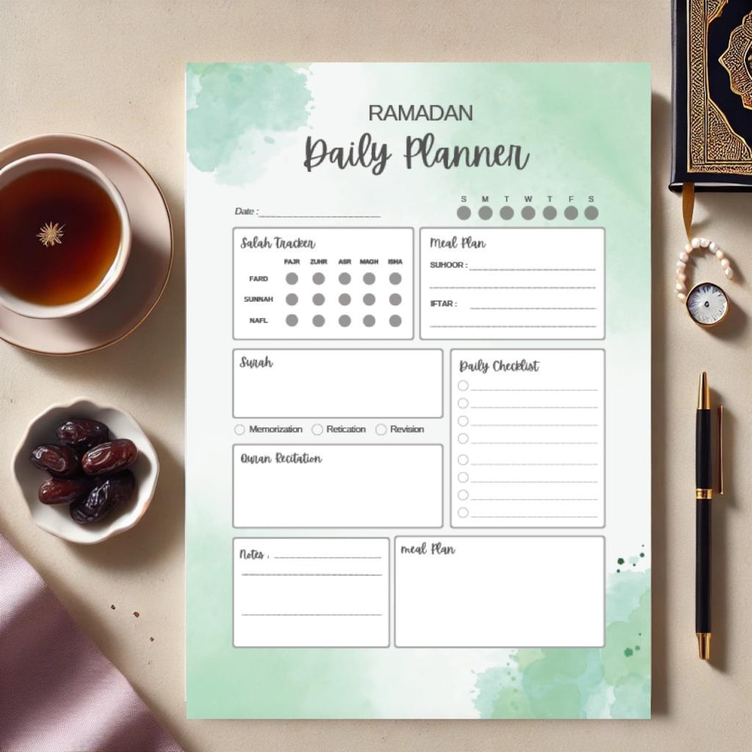 Printable Ramadan Planner | Daily Organizer | Digital Download - Etsy