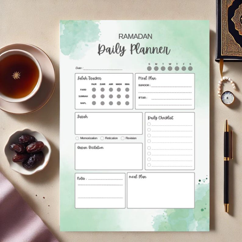 Printable Ramadan Planner | Daily Organizer | Digital Download - Etsy