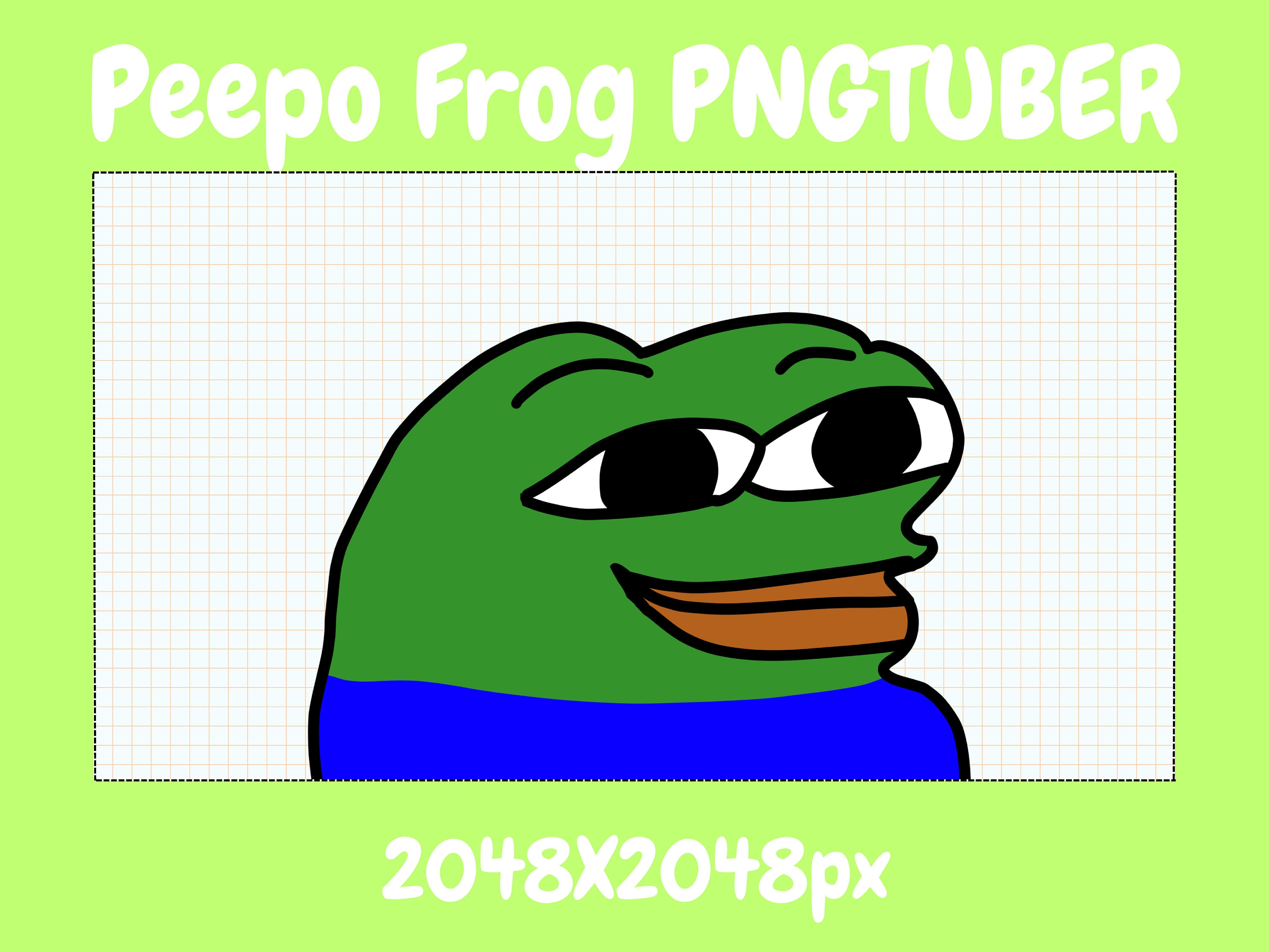 PNGTUBER Peepo the Frog Funny Frog Cute Kawaii Peepo - Etsy