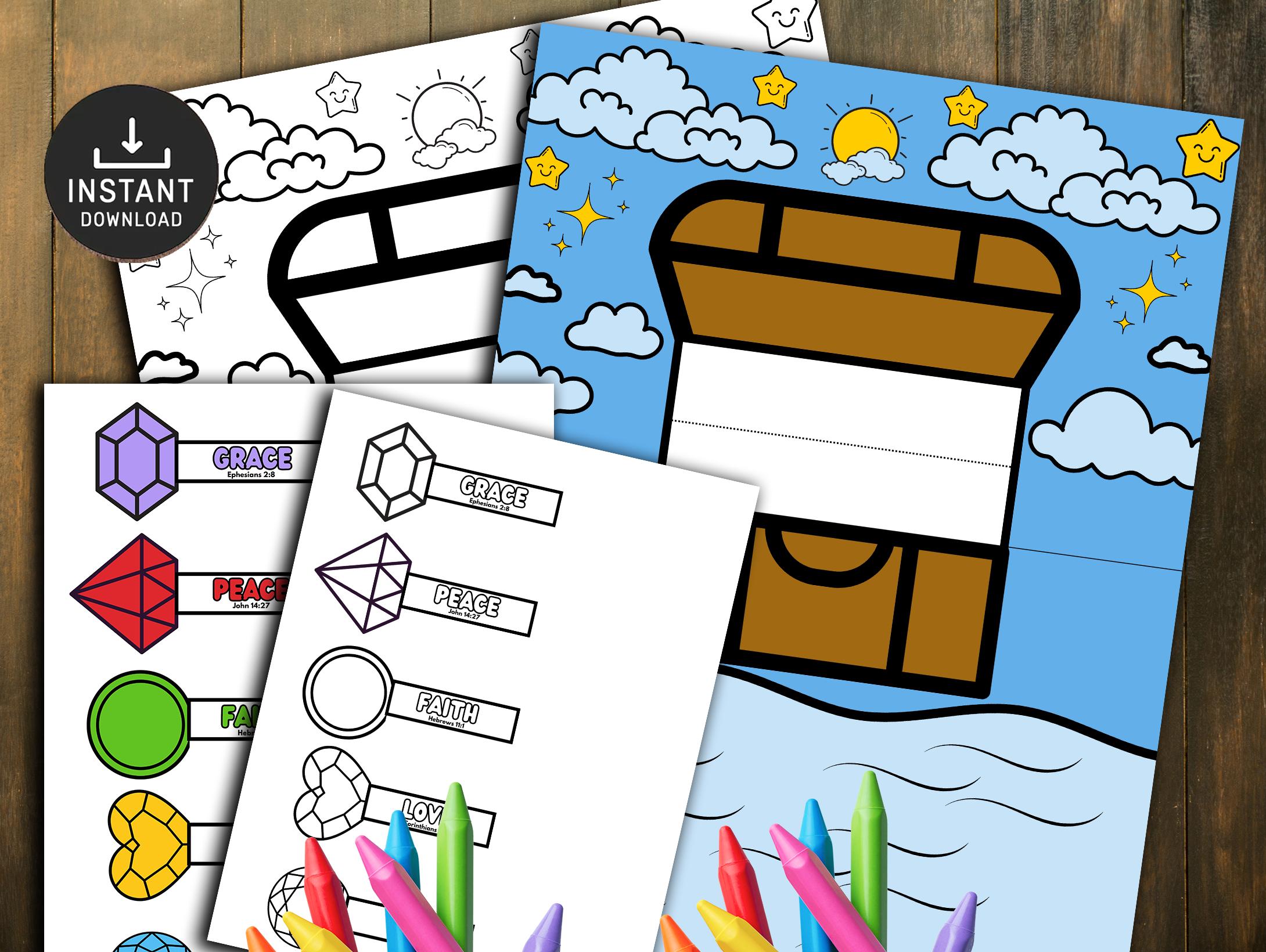 Treasures in Heaven Craft for Kids, Sunday School, Bible Story Lesson ...