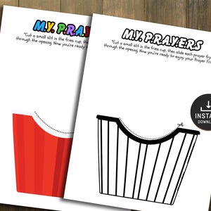 Prayer Fries, Bible Crafts for Kids, Sunday School Craft, Jesus Craft ...