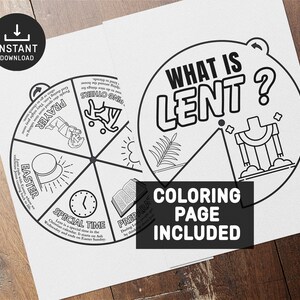Lent Coloring Wheel, Lent Activity for Kids, Ash Wednesday Bible Study ...