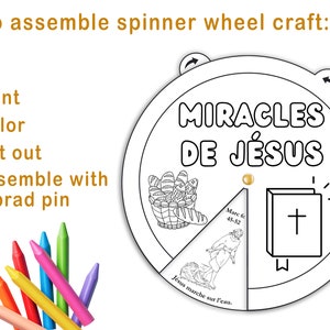 Miracles of Jesus Coloring Wheel, Printable Bible Verse Activity ...