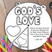 Jesus Loves Me Coloring Wheel, Printable Bible Activity, Watercolor ...