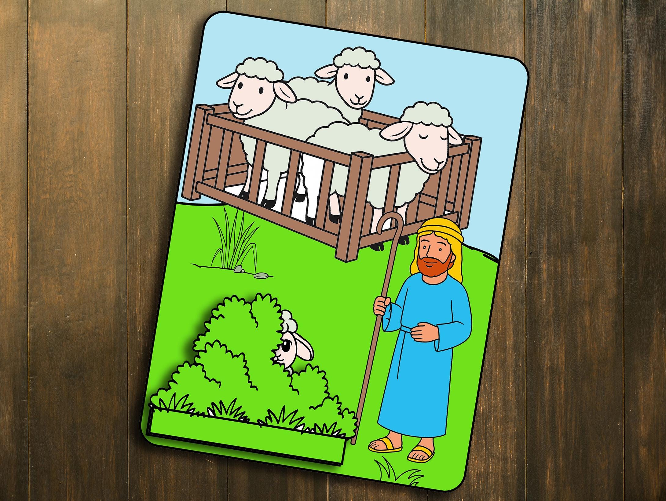 The Lost Sheep Bible Story Craft, Kids Bible Lesson, Memory Game ...