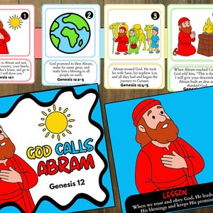 God Calls Abraham Bible Story Mini Book, Sunday School Craft - Etsy