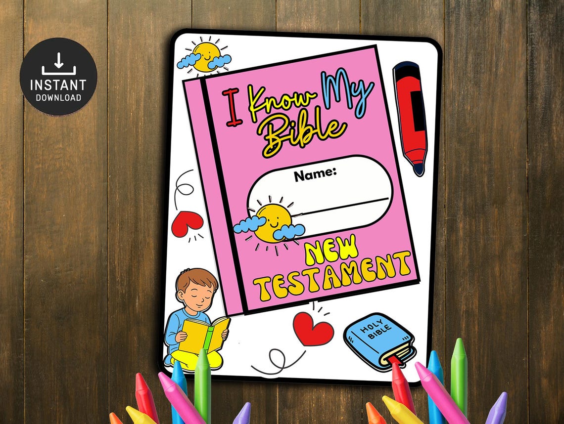 Books of the Bible Mini Book, Old & New Testament, Bible Activity, Kids ...