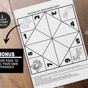 The Birth of Jesus, Fortune Teller, Cootie Catcher, Bible Story ...