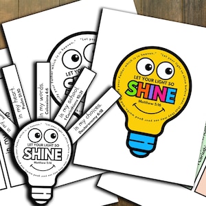 Let Your Light Shine Craft, Sunday School, Great Commission, Jesus ...