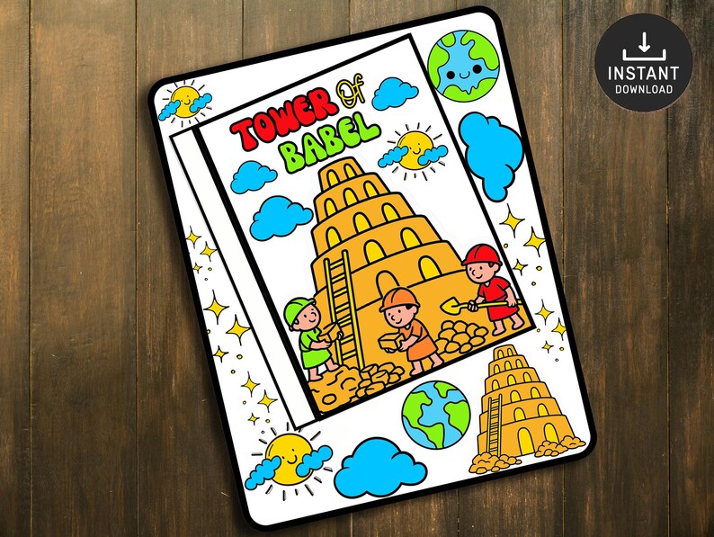 Tower of Babel Mini Book: Bible Story Craft (digital Download) - Etsy