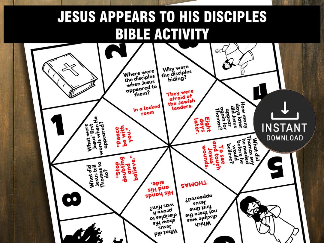 Jesus Appears to His Disciples Bible Story Activity, Easter Craft ...