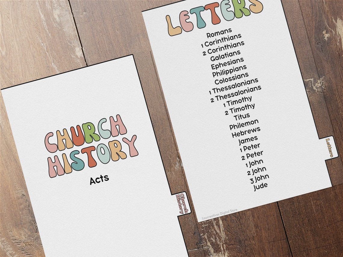 Books of the Bible Flip Book, Old and New Testament, 66 Books, Bible ...