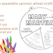 Mary and Martha With Jesus Coloring Wheel, Printable Bible Activity, Watercolor, Kids Bible ...