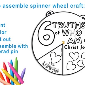 Printable Identity in Christ Coloring Wheel, Printable Bible Activity ...