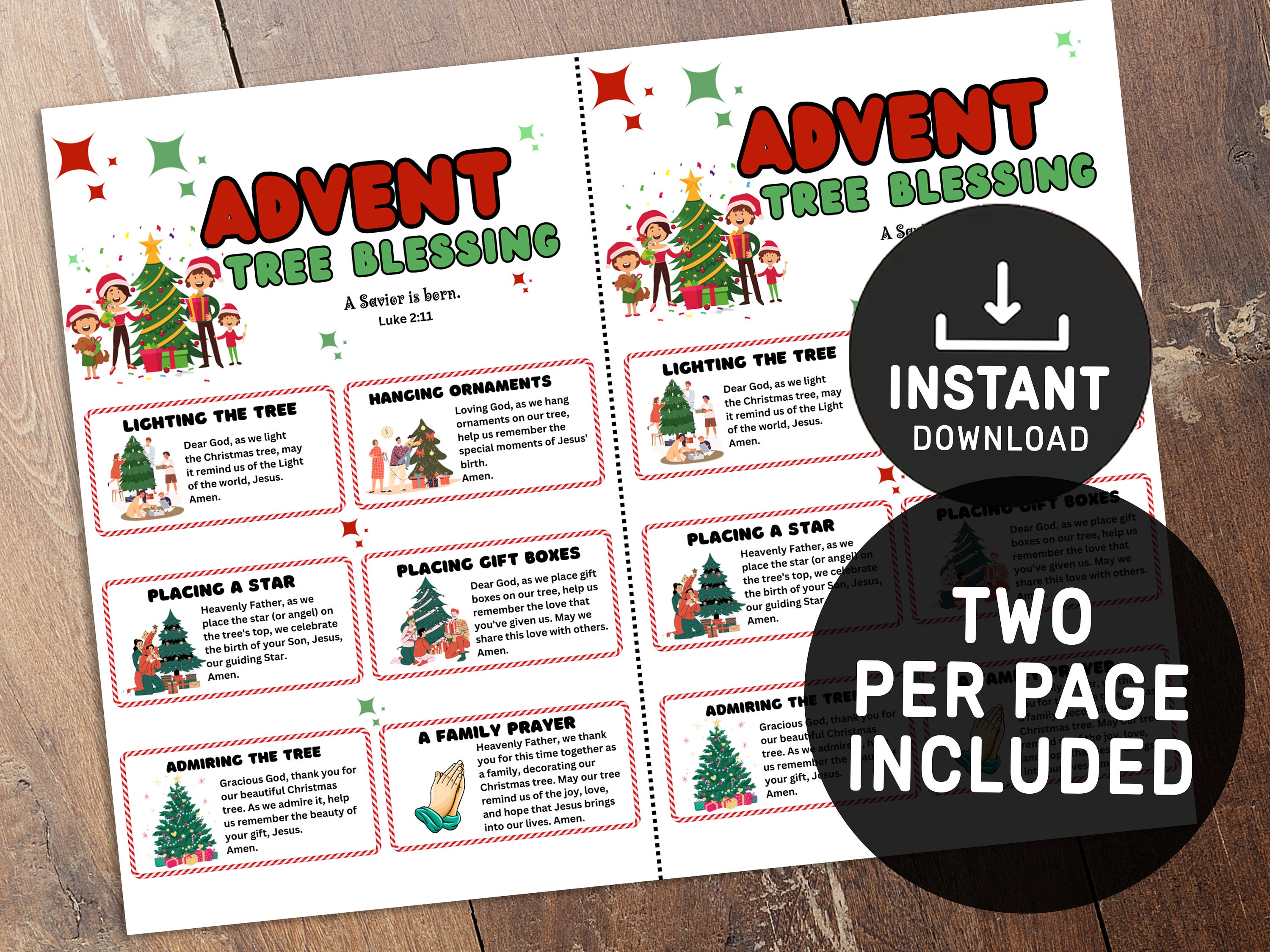 Advent Prayer for Christmas Christian Handout, Christmas Activity ...