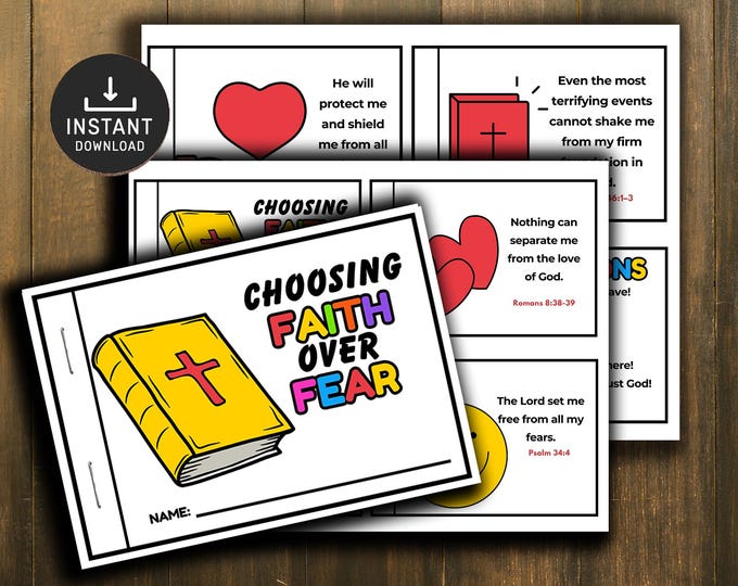 Faith Over Fear Scripture Coloring Wheel, Bible Lesson for Kids, Games ...