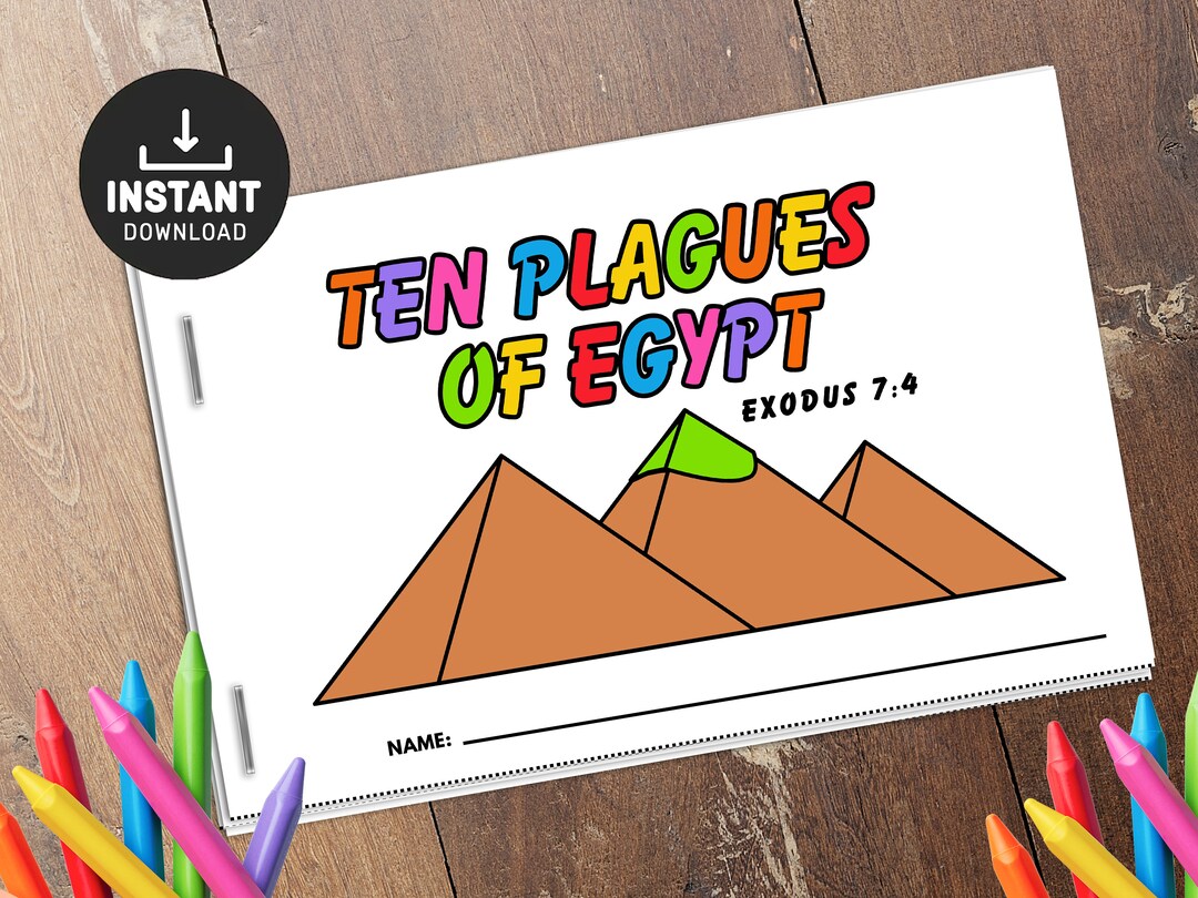 Ten Plagues of Egypt, Mini Book, Half Page Book, Bible Activity, Kids ...