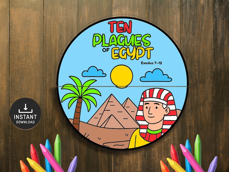 Ten Plagues of Egypt Folding Surprise Bible Story Craft, Bible Lesson ...